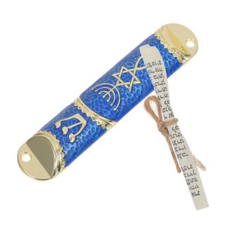 Artibetter Gadpiparty J&uuml;dische Mezuzah aus Metall und Zinklegierung mit Sichtbarer Schriftrolle Dekoratives T&uuml;rornament Design Langlebig und Kunstvoll f&uuml;r Haust&uuml;