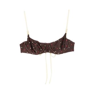 Frankies Bikinis Femme, Maillots de bain, Brun, Taille: 40 FR Cola Satin Top