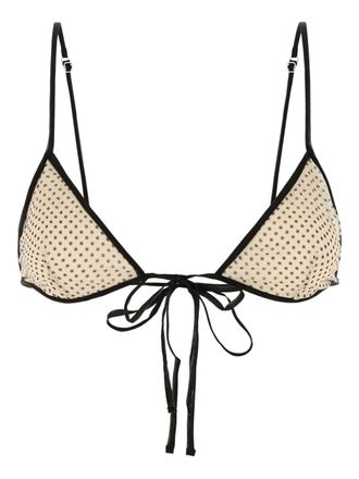Prada soutien-gorge &agrave; imprim&eacute; graphique - Tons neutres