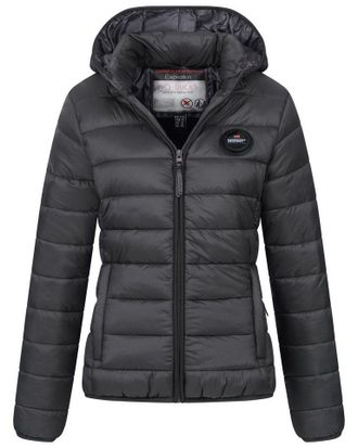 Geographical Norway Steppjacke Damen &Uuml;bergangsjacke Steppjacke Outdoor leicht Kapuze Fr&uuml;hlingsjacke