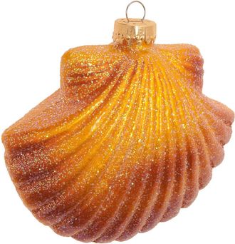 Krebs Glas Lauscha Weihnachtsdekoration/Christbaumschmuck aus Glas - Jakobsmuschel - Farbe: Mehrfarbig - Gr&ouml;&szlig;e: ca. 9 cm