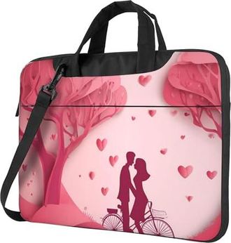Generic Valentine Sac pour ordinateur portable de 15,6, housse de protection antichoc pour ordinateur portable de 15,6, motif coeur romantique, pour homme et 