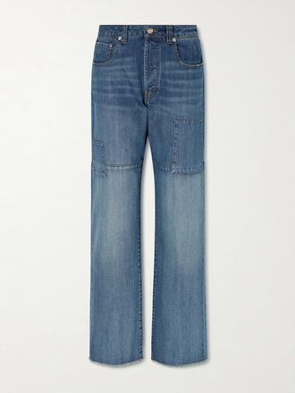 Wales Bonner Chance Jeans Mit Geradem Bein Und Fransen - Blau