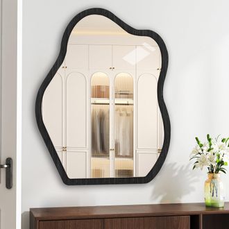 Generic 14.17x22.05, 18.11x23.62 Asymmetrischer Spiegel, Asymmetrischer Wandspiegel, Wandspiegel für Badezimmer, Unregelmäßiger Wandspiegel, Wandspiegel für B