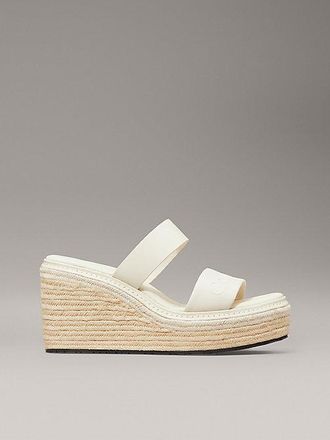 Calvin Klein Espadrille-wedges Aus Leder - Turtledove - Damen - EU 40
