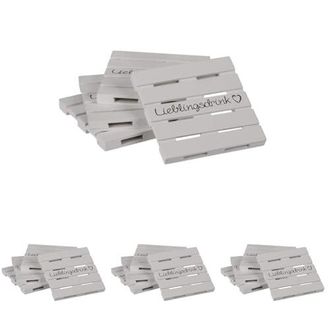 Out of the Blue Out of the Blue Untersetzer Glasuntersetzer Tischdeko &raquo;Lieblingsdrink&laquo; ca. 10&middot;10&middot;1cm 4er Set im Palettenstyle (Packung mit 4)