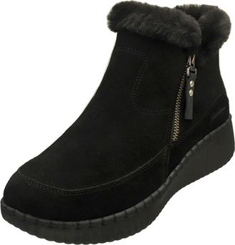 Skechers Damen Wilshire BLVD-Fresh Zip Stiefelette, Schwarz/Schwarz, 41 EU