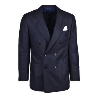 Kiton Veste crois&eacute;e - Homme - Vestes - Bleu - Taille: L