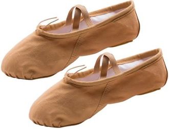 UPKOCH Chaussures De Danse Et De Ballet avec Semelle Antid&eacute;rapante pour Femmes Et Filles Couleur Marron