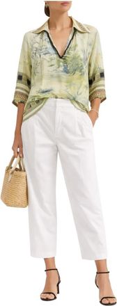 Seventy Femme, Blouses et Chemises, Multicolore, Taille: 42 FR Camicia in seta in fantasia