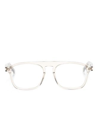 Saint Laurent Eyewear SL157 Brille mit rundem Gestell - Nude