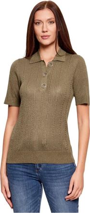 Liu Jo Femme, Tops, Vert, Taille: 40 FR Polo en maille