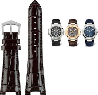 Generic 25x13mm Notch echtes Leder Uhrengurt + Anschluss für 5711 5726 5712g Uhrenband Armband Armband