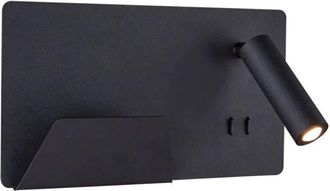 SLV Liseuses somnila spot applique int. liseuse gauche noir led 13W 3000K avec port usb 1003455