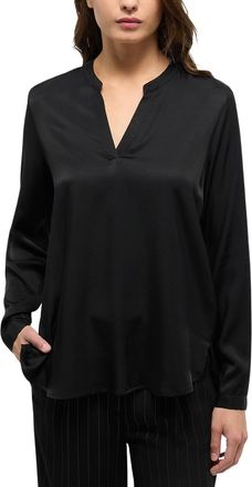 Eterna Female Viscose Shirt Bluse unifarben Loose FIT 38_D_1/1, 1/1, schwarz