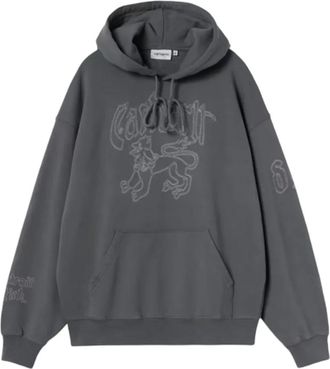 Carhartt Work in Progress Homme, Sweatshirts et sweats &agrave; capuche, Gris, Taille: S Hooded Hackwork SweaT-shirt