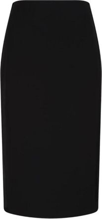 Elisabetta Franchi Femme, Jupes, Noir, Taille: 38 FR Jupe Cr&ecirc;pe &agrave; Bande Satin&eacute;e
