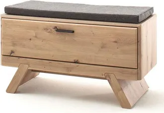PEGANE Pegane - Banc de rangement &agrave; chaussures en m&eacute;lamine imitation ch&ecirc;ne - Dimensions L.89 x H.47 x P.39 cm - Facile &agrave; nettoyer - Meuble pratique