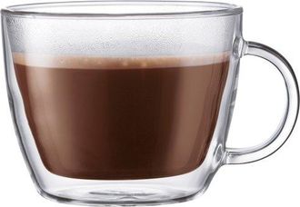 Bodum 10608-10 Bistro 2 St&uuml;ck Caff&egrave; Latte Tasse, doppelwandig, 0.45 l, mit Griff