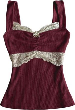 Generic Y2k gu&eacute;pard Tops Emo Coquette Haut Court Grunge des ann&eacute;es 2000 imprim&eacute; l&eacute;opard Hauts &agrave; Bretelles Spaghetti