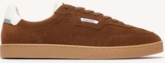 Faguo Baskets en cuir su&egrave;de camel