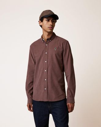 Faguo Chemise en velours violet gris&eacute;