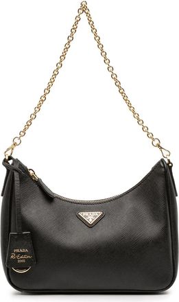 Prada Hobo Bags - Saffiano Re Edition 2005 Satchel - Gr. unisize - in Schwarz - f&uuml;r Damen