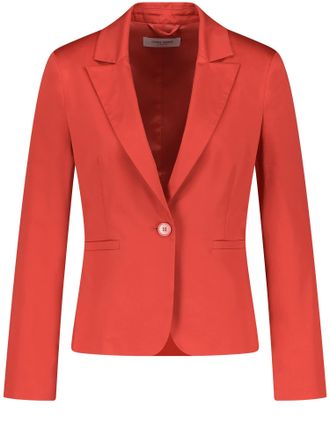 Gerry Weber Damen Klassischer Blazer mit Revers Langarm, Manschetten unifarben Tangerina 42