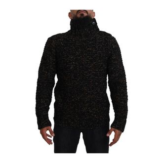 Dolce & Gabbana Luxuri&ouml;ser Strick Rollkragen Pullover - - Knitwear - Herren - Braun - 2XL