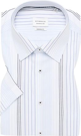 Eterna B&uuml;gelfreies Kurzarmhemd mit Streifenmuster, Modern Fit in