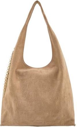 Fredsbruder Cuir sac &agrave; &eacute;paule Velvet Wild Hobo Camel marron clair