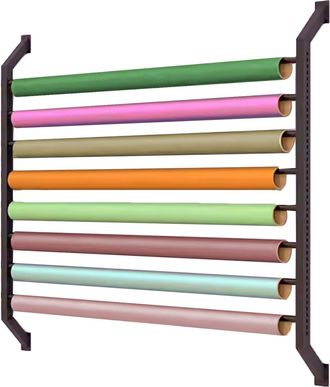 Generic Gewerbliches Stoffrollen-Lagerregal, Metall-Vinyl-Präsentationsständer, Wandregal Zur Aufbewahrung Von Tapeten, Tischdecken Und Geschenkpapier(150X174