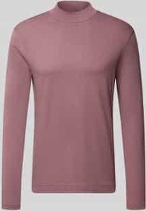 Christian Berg Regular Fit Longsleeve aus reiner Baumwolle mit Stehkragen