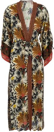 Anjuna Femme, Blouses et Chemises, Multicolore, Taille: 38 FR Robe Ceintur&eacute;e &agrave; Imprim&eacute; Mixte