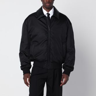 Balenciaga Schwarze Bomberjacke aus Baumwollmischung mit Rei&szlig;verschluss