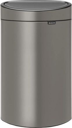 Brabantia 114908 Touch Bin New mit herausnehmbaren Kunststoffeinsatz, platinum, 40 L