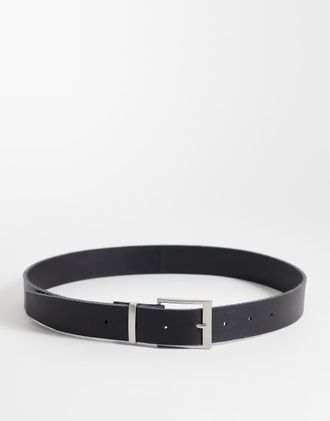 Weekday Ceinture en cuir de qualit&eacute; sup&eacute;rieure - Noir