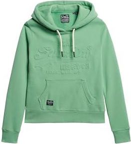 Superdry Sweat à capuche Vl Graphic en relief pour femme, crème de menthe, vert, 36