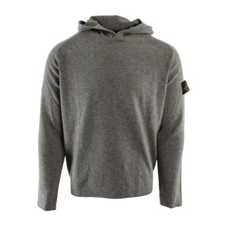 Stone Island Homme, Pulls, Gris, Taille: M Wool Logo Sweater