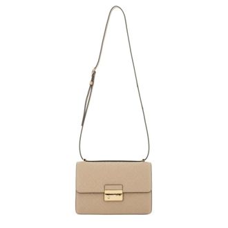 Tory Burch Femme, Sacs, Gris, Taille: ONE Size T Monogram Pebbled Shoulder Bag