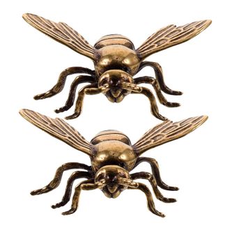 NUOBESTY Messing Bienen Deko 2 St&uuml;ck Retro Design f&uuml;r B&uuml;ro und Wohnraum mit Stabiler Standfl&auml;che
