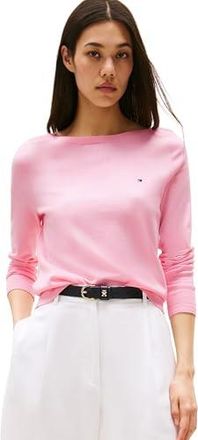 Tommy Hilfiger Pull Femme Pull en Maille, Rose (Classic Pink), L