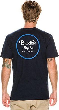 Brixton Brixton Wheeler II T-Shirt - Navy & Royal Blue