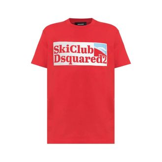 Dsquared2 Logo Print T-Shirt - - Tops - Herren - Rot - S