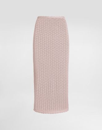 Dolce & Gabbana Viscose Crochet Skirt - Frau R&ouml;cke Rosa 44