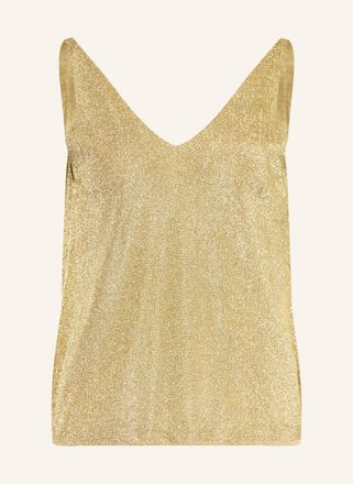 BA&SH Ba&Sh Stricktop Zuani Mit Glitzergarn gold