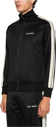 Palm Angels Homme, Sweatshirts et sweats &agrave; capuche, Noir, Taille: S Zip-throughs