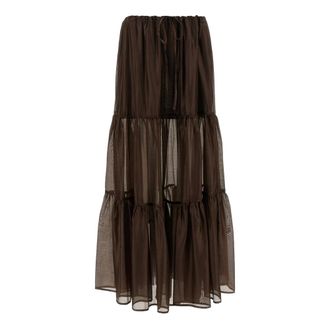 Twinset Femme, Jupes, Brun, Taille: 34 FR Long Skirt