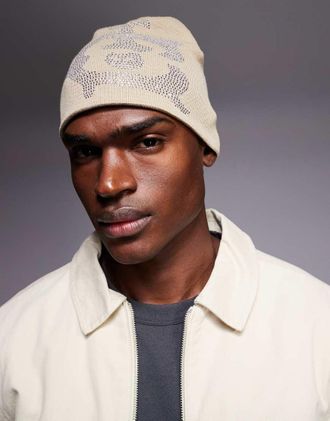 Icecream Bonnet &agrave; strass - Beige-Neutre