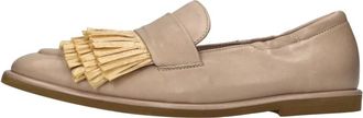 Lorena Paggi Lorena Paggi, Femme, Chaussures, Beige, Taille: 39 EU Mocassins en Cuir avec Franges en Raffia